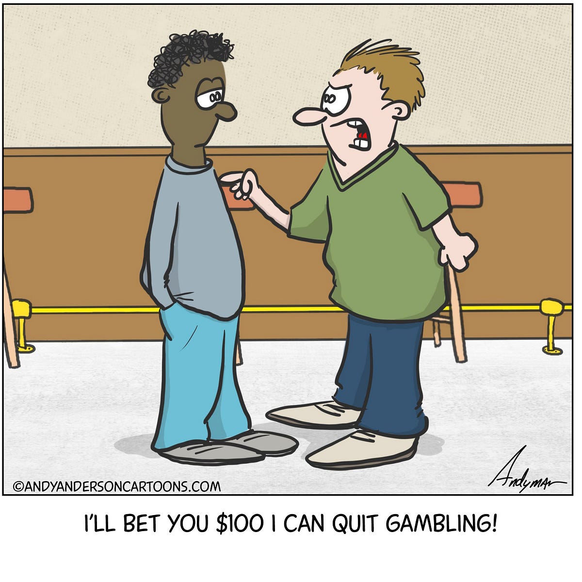 Cartoon about gambling by Andy Anderson | Andy Anderson Cartoons