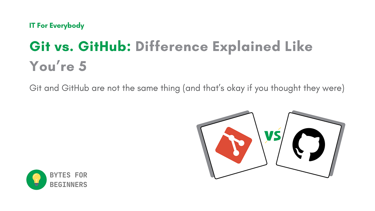 Git vs. GitHub: Difference Explained Like You’re 5 | by Aliyan Shaikh | IT For Everybody | Sep ...