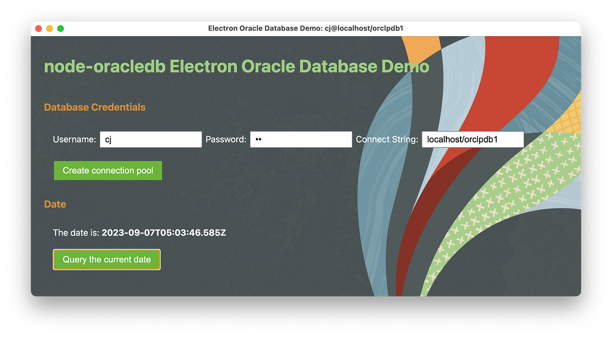 Desktop applications with node-oracledb and electron | by Christopher Jones | Oracle Developers ...