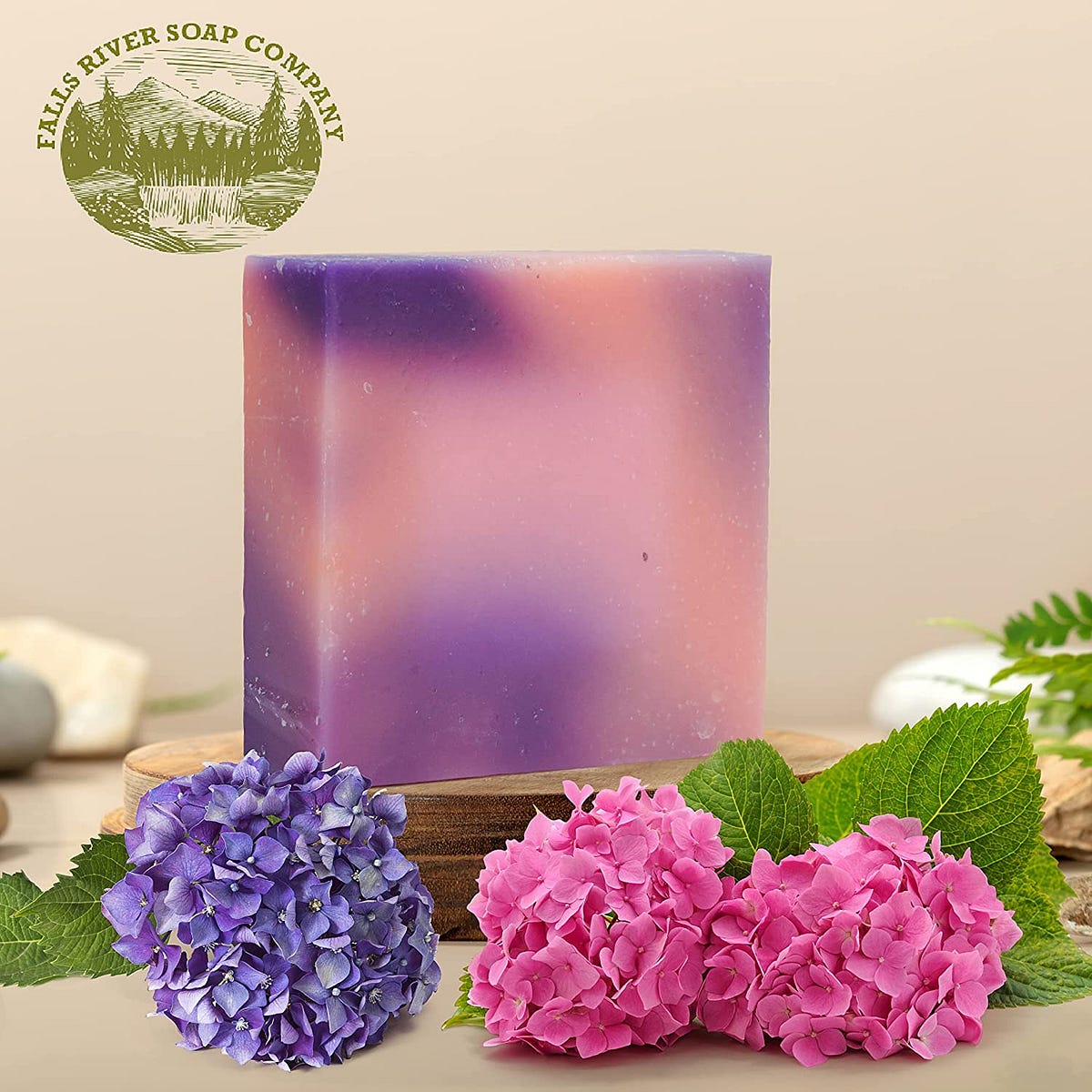 Hydrangea Castile Handmade Soap Bar - Falls River Soap - Medium
