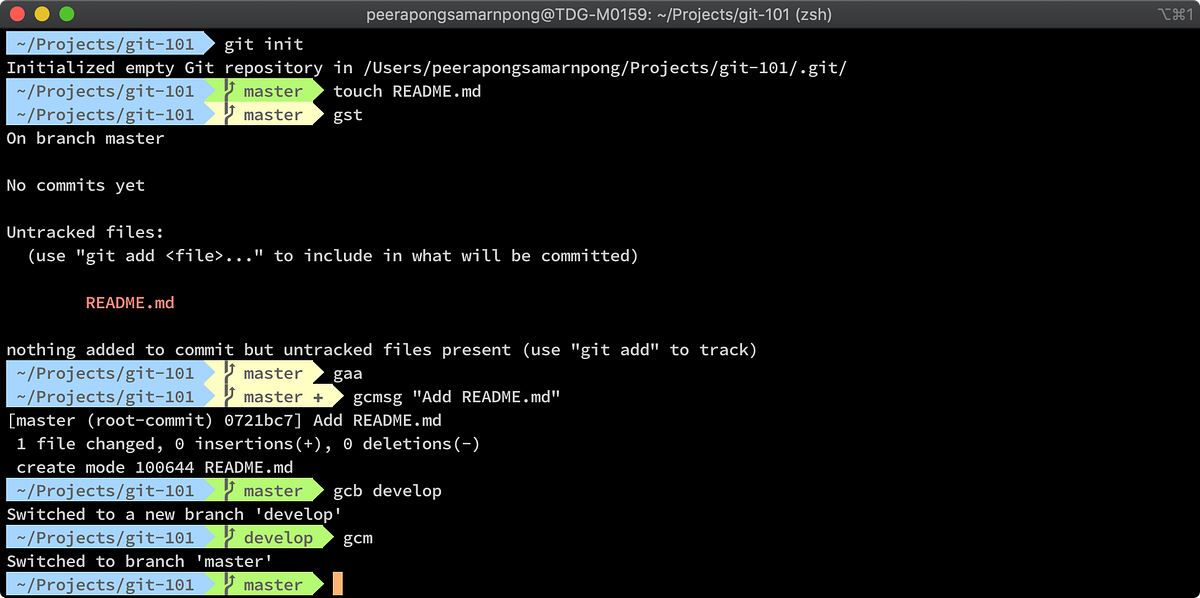 [Git Diary] Less is moreใช้ Git Command line ฉับไว ด้วย Git plugin ใน Oh My Zsh | by Peerapong ...