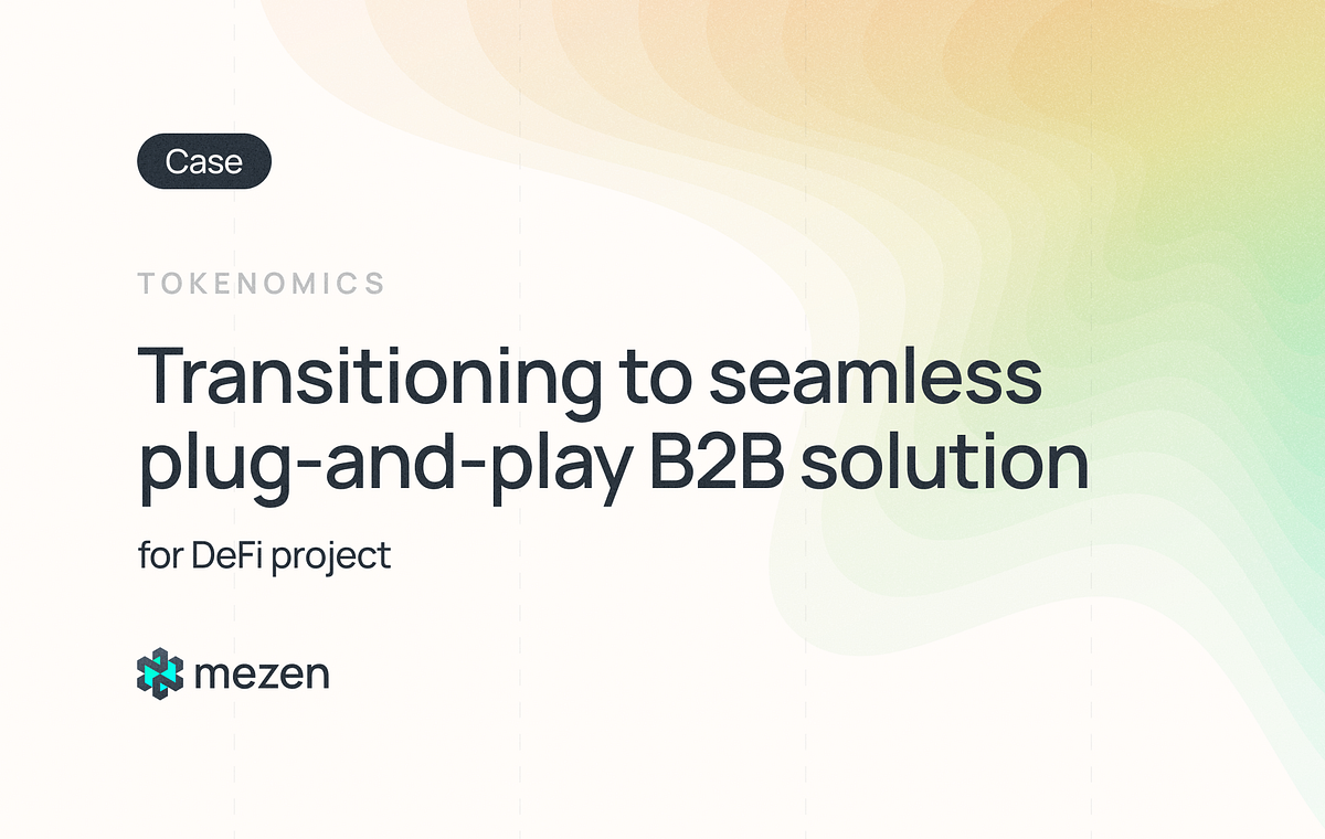 Tokenomics for DeFi project: transitioning to seamless plug-and-play ...