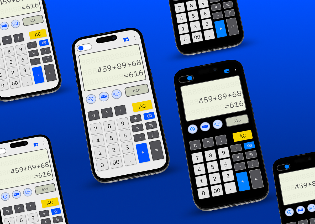 I redesigned the calculator interface to reflect the layout of a real ...