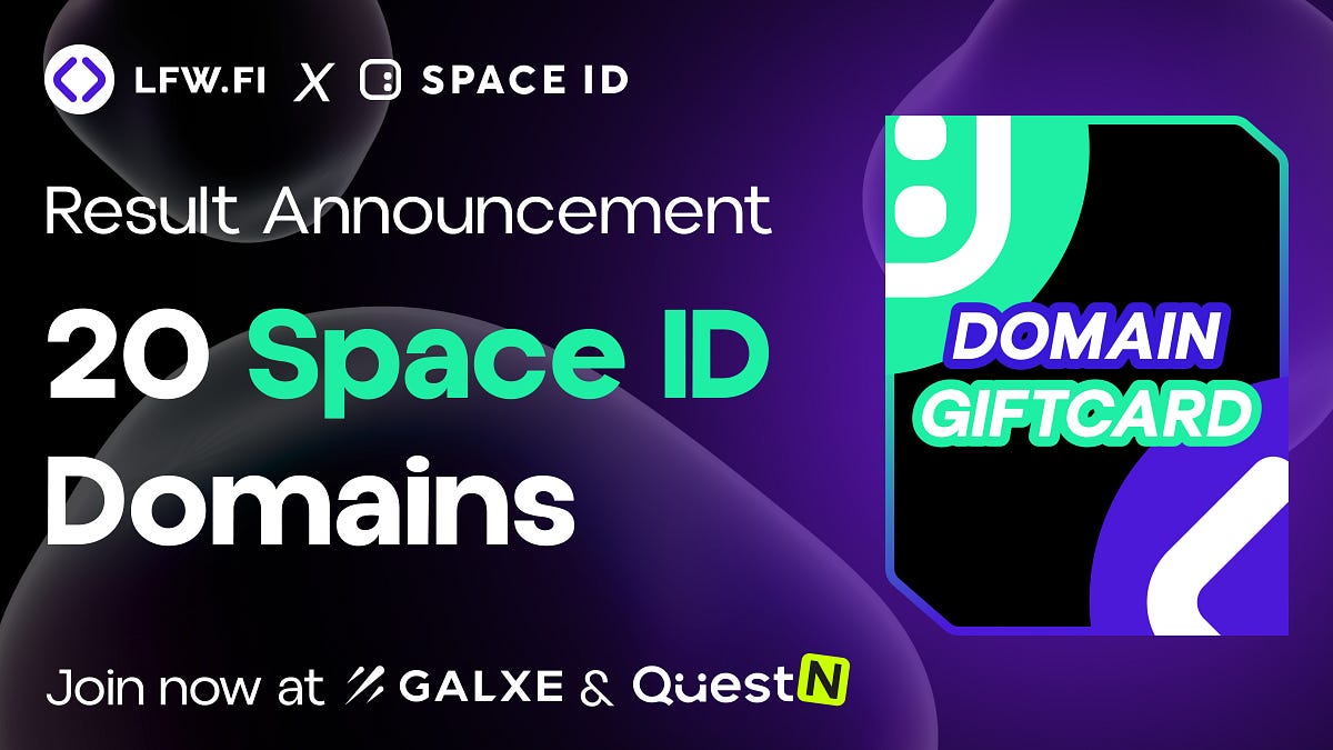 Announcing the Winners of the 20 Space ID Giveaway Campaign! | by Jul K ...
