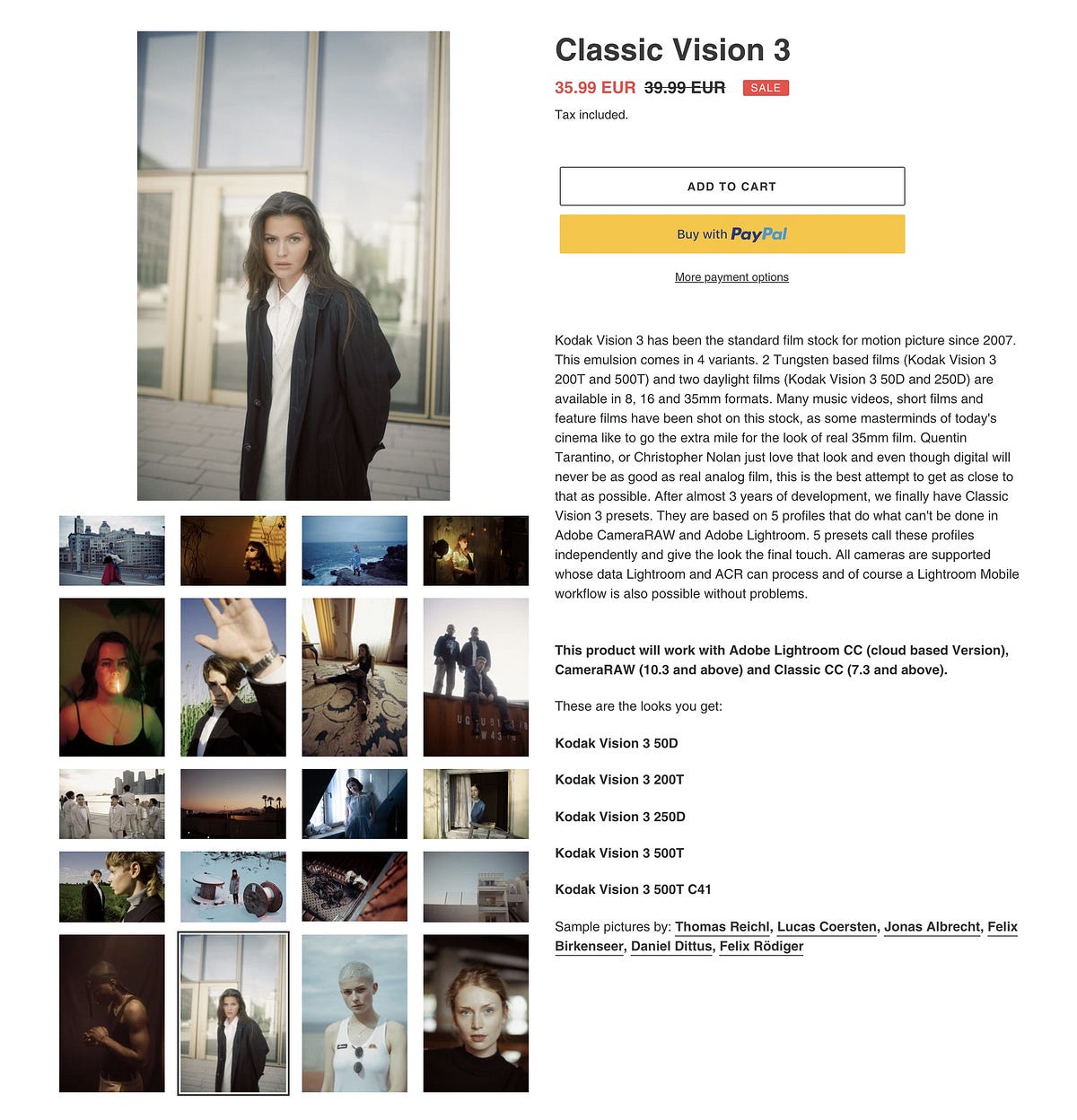 The Classic Film Presets (TCP) : Classic Vision 3 ~~Kodak Cinestill 50D ...