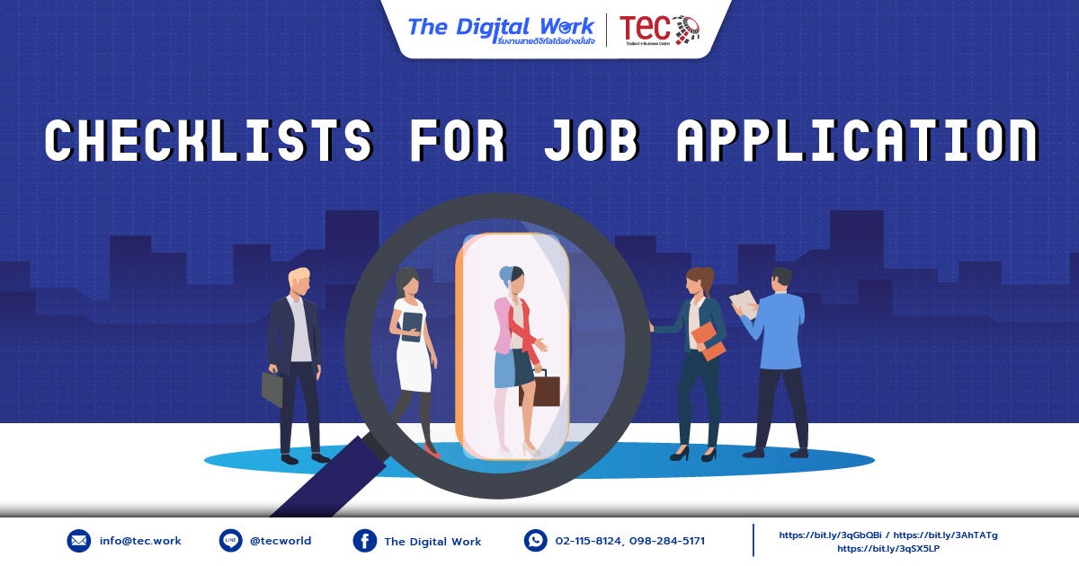 Checklists For Job Application. Preparation before job application is ...