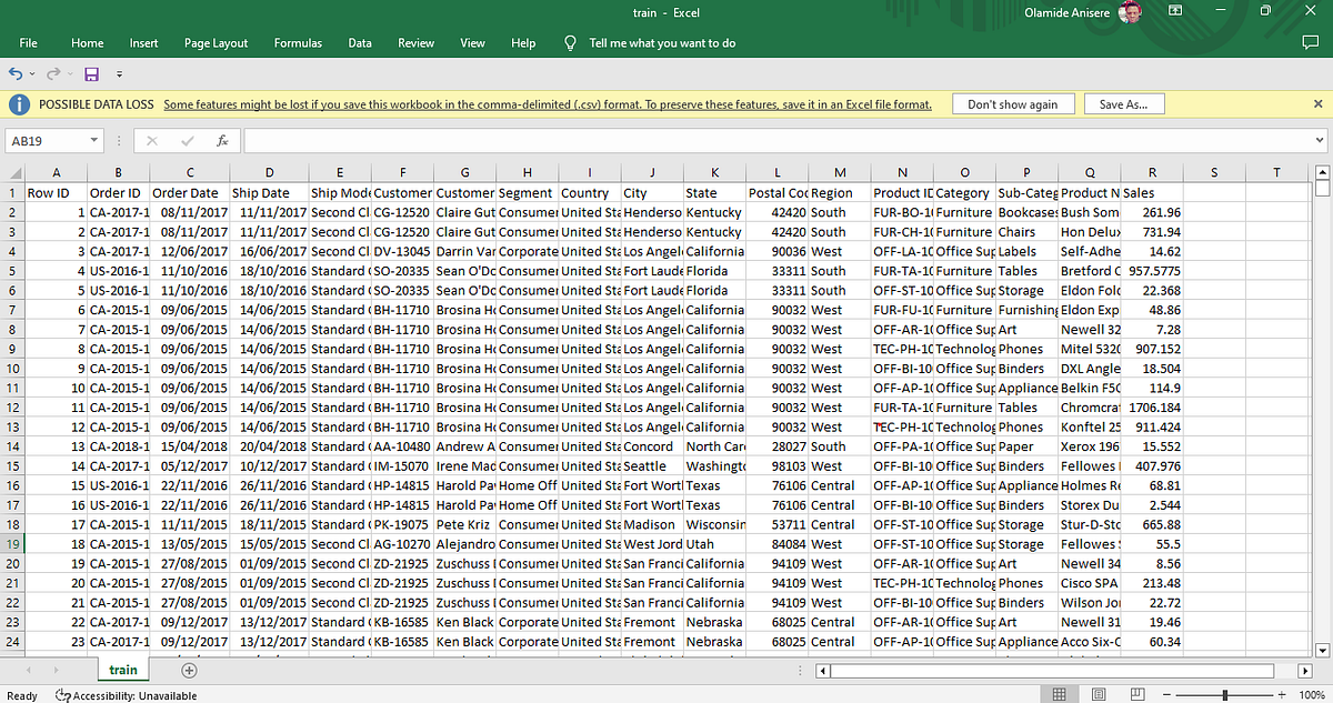 EXCEL EXPLORATORY DATA ANALYSIS OF A SUPERSTORE SALES | by Olamide Anisere | Medium