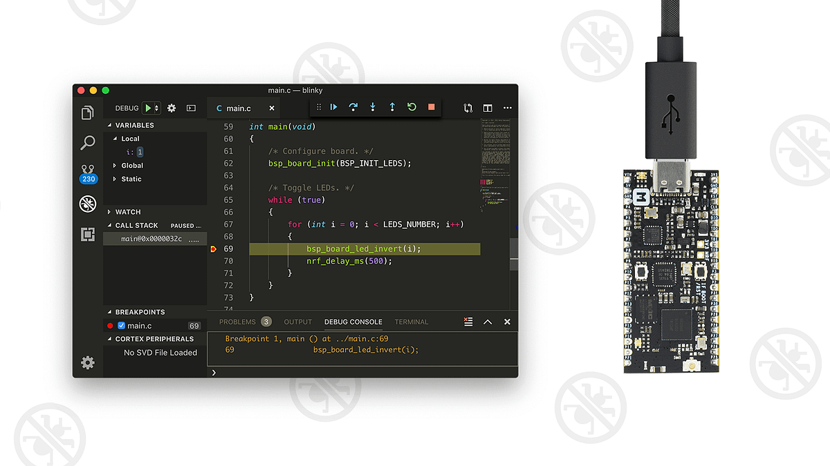 Debugging nRF52 boards with Visual Studio Code | by makerdiary | makerdiary | Medium