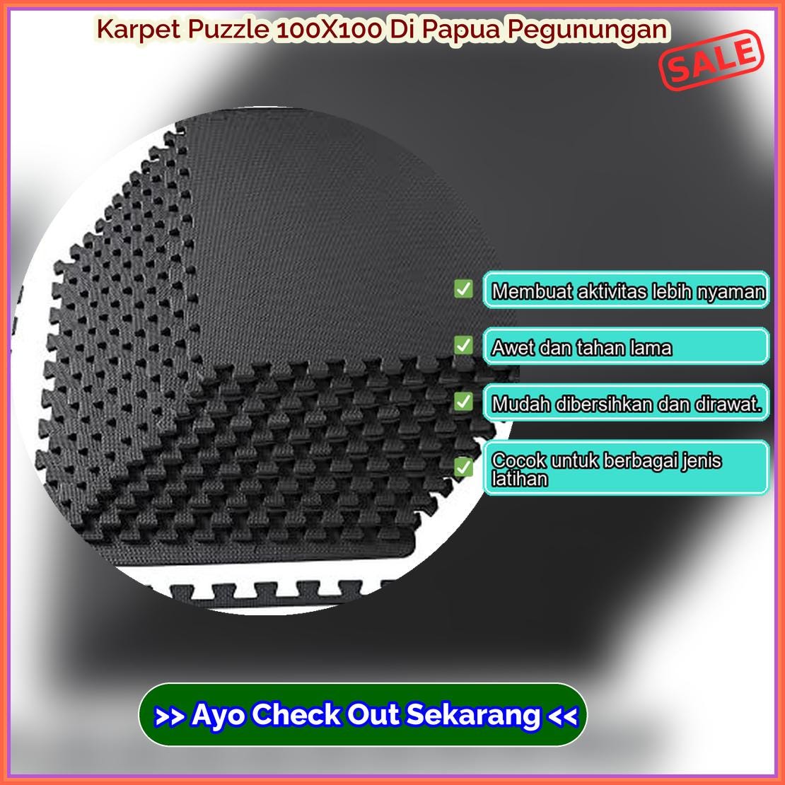 Karpet Puzzle 100X100 Di Papua Pegunungan - Matras Judo - Medium