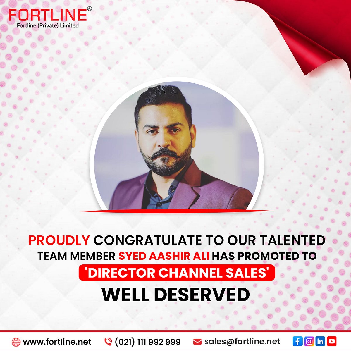 Proudly Congratulate our Talented Team member Mr Syed Aashir Ali has been Promoted to ‘Director ...