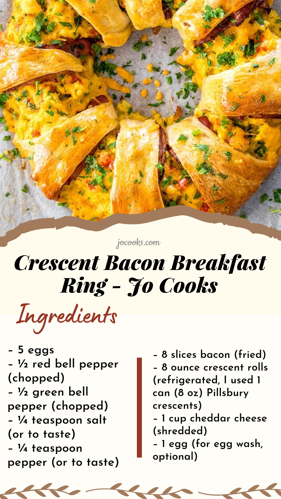 This beautiful Crescent Bacon Breakfast Ring will be everyone’s weekend ...