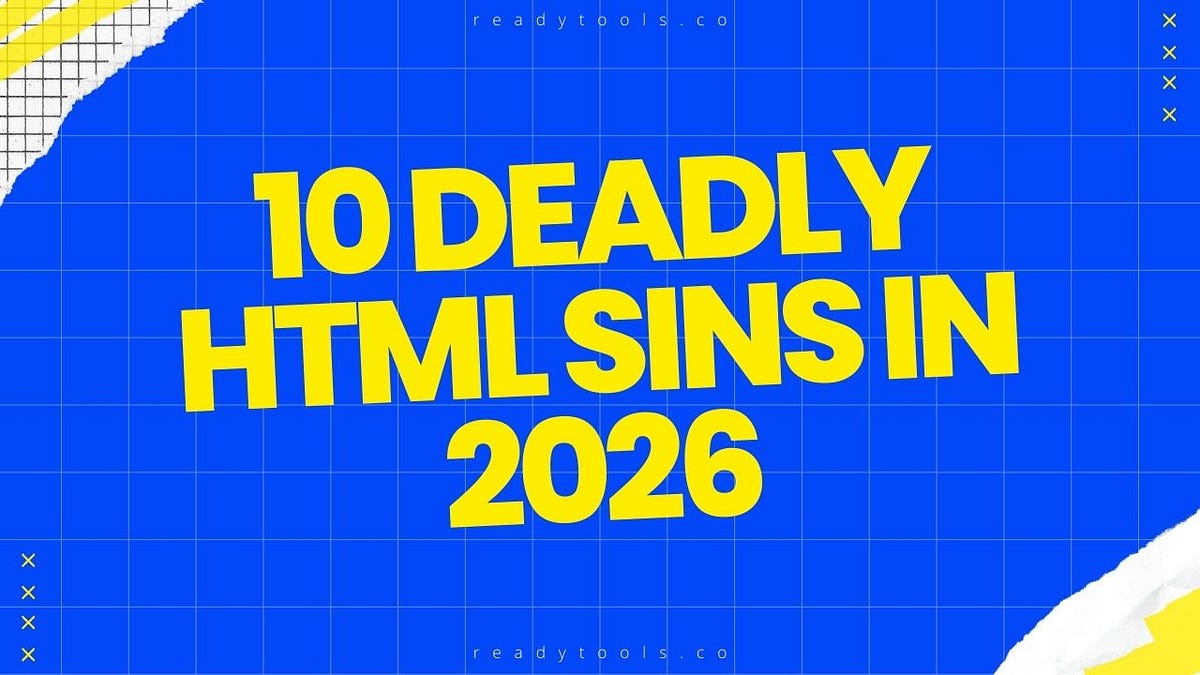 10 Deadly HTML Sins You’re Probably Still Committing in 2026 — Fix Them ...