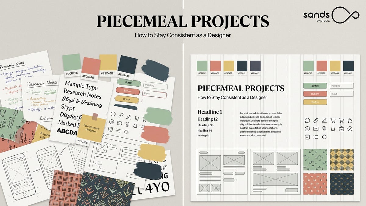 Piecemeal Projects: How to Stay Consistent as a Designer | by SandCup ...