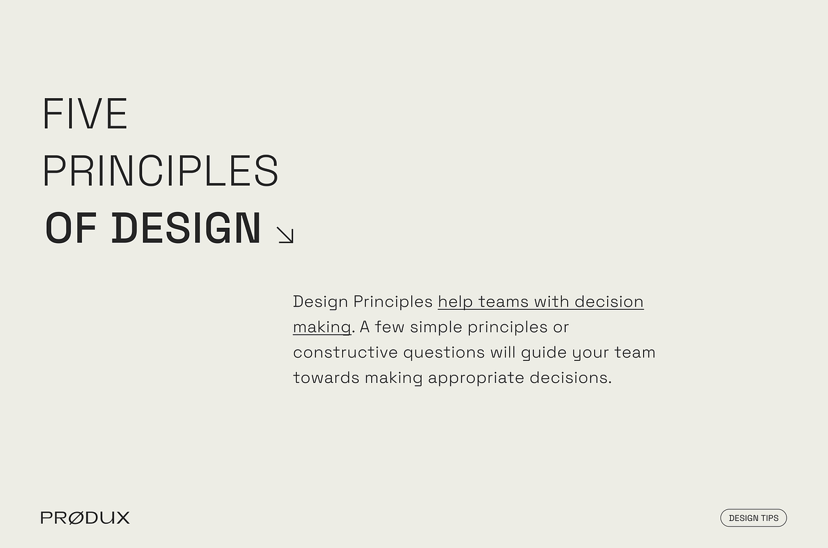Five Principles of Design. Design principles are guidelines that… | by ...