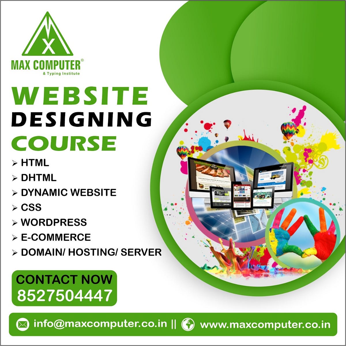Web Designing Course Near Bawana - Max Computer - Medium