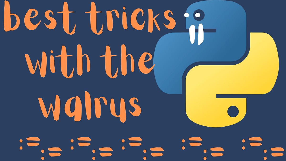 Best tricks with walrus operator in Python | by Data Believer | Medium