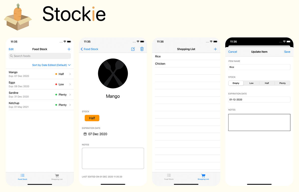 Food Stock Tracker. Stockie | by Agnes Felicia | Medium