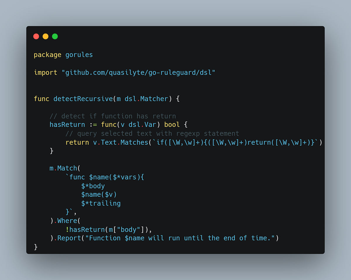 Create linter rules with go-ruleguard | by Cheikh seck | Medium
