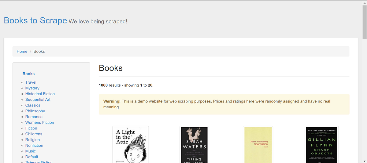 Web Scraping Project: Dataset of books on Books to Scrape website | by Esther Uwadia | Medium