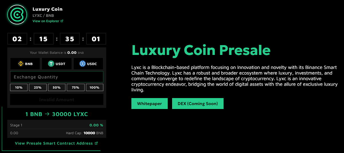 Luxury Coin (LYXC): Unveiling a New Era of Investment in the World of ...