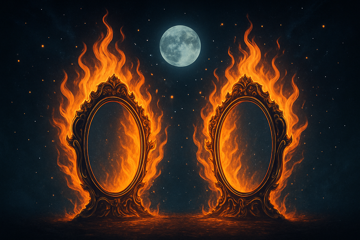 🔥 When the Mirror Burns: Anger on the Twin Flame Path | by Crystal Kubik | Medium