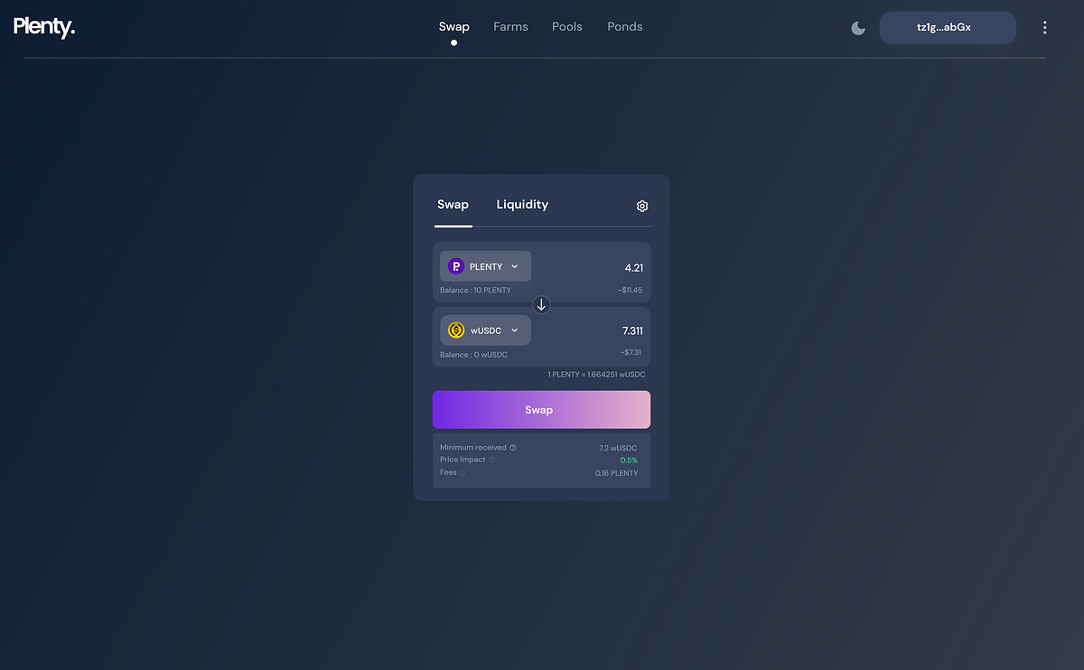 Biweekly update: swapping on Plenty starts August 15th! | by Plenty ...