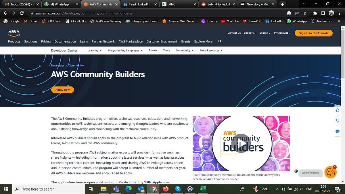 AWS Community Builder “” Program | by Rahul Chauhan | Medium