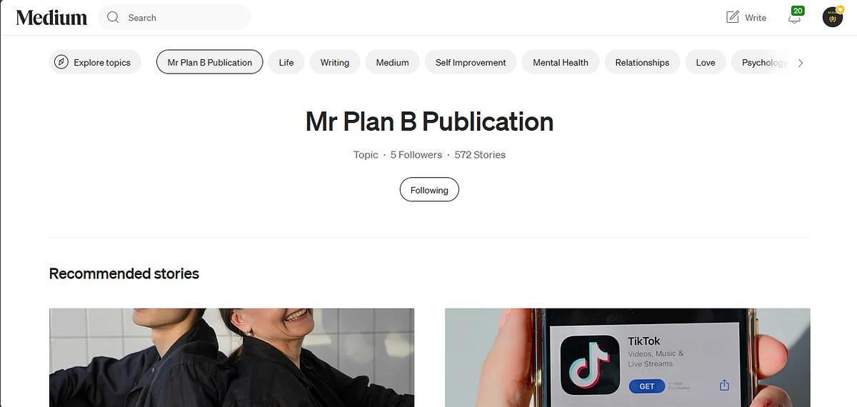 Why Follow and Use the Tag Mr Plan B Publication on Medium | by Mr ...