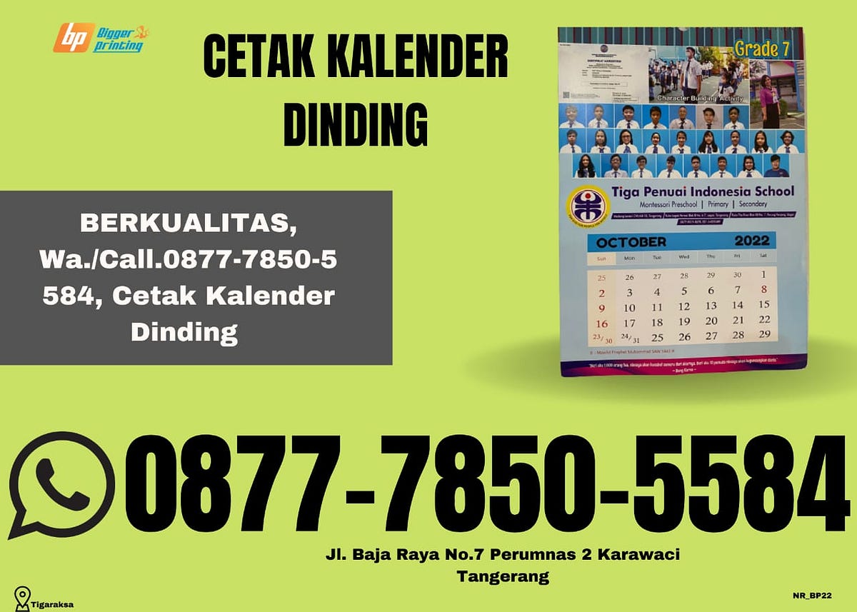 BERKUALITAS, Wa./Call.. 0877–7850–5584, Cetak Kalender Dinding di Tigaraksa ...