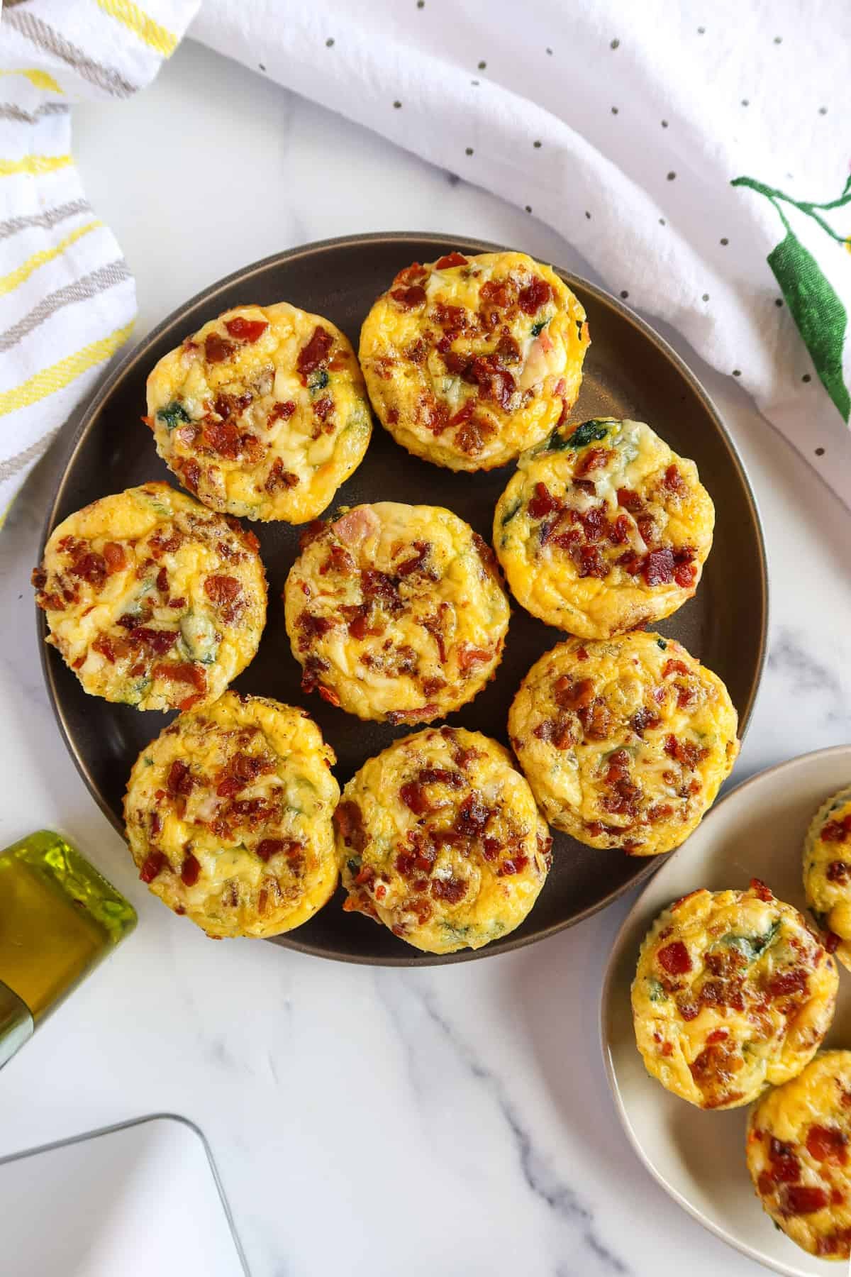Keto Ham and Spinach Mini Quiches with a Side Salad: A Delicious and ...