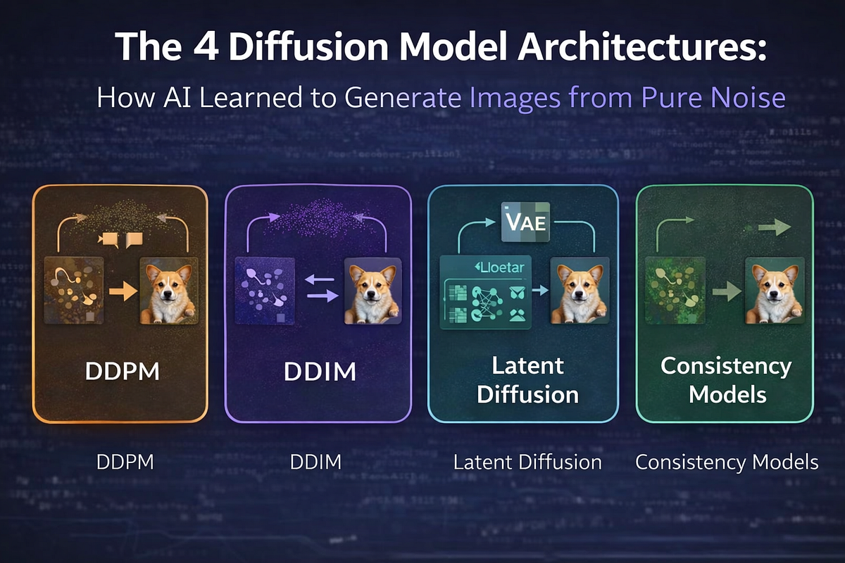 The 4 Diffusion Model Architectures: How AI Learned to Generate Images ...