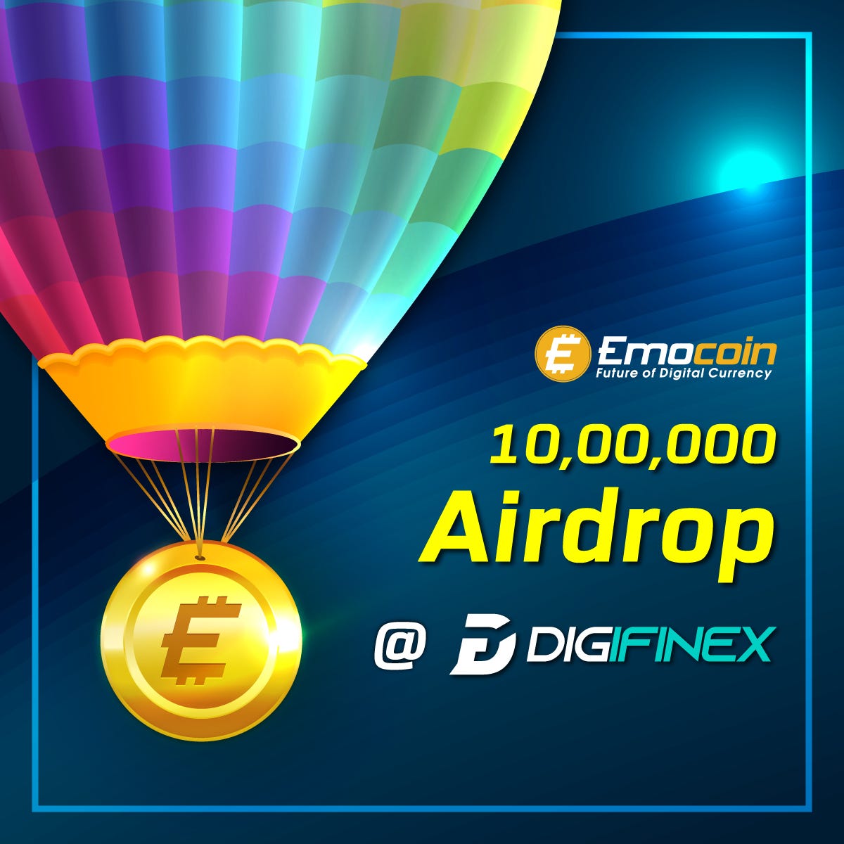 10,00,000 Airdrop DigiFinex - Emo Coin - Medium