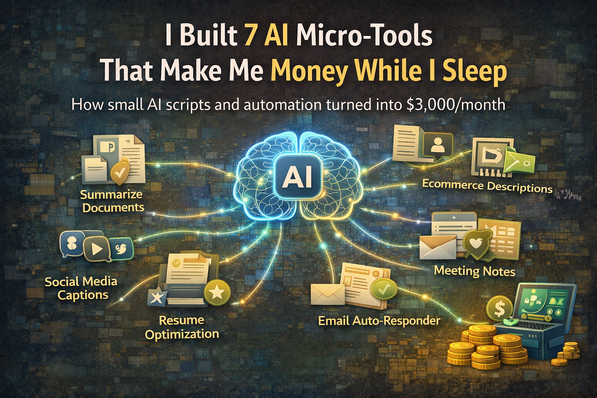 I Built 7 AI Micro-Tools That Make Me Money While I Sleep | by Babar ...