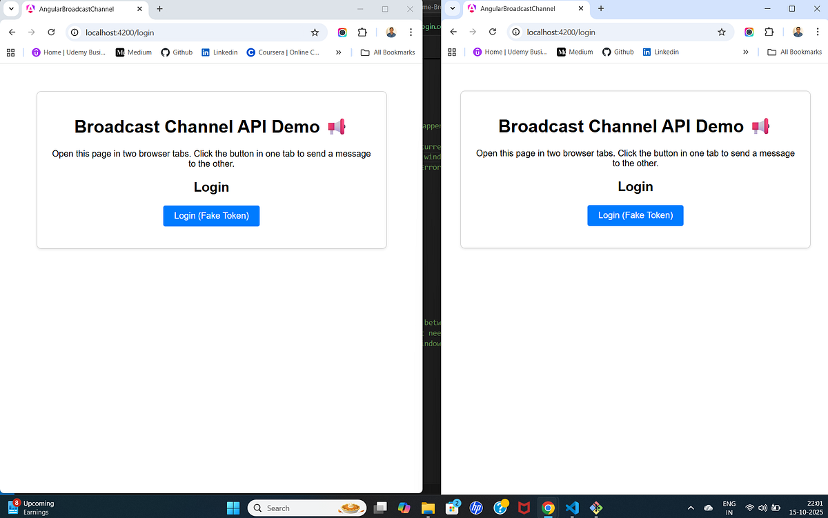 Angular with Broadcast Channel API : Real-Time Broadcasting | by Piyali Das | Medium