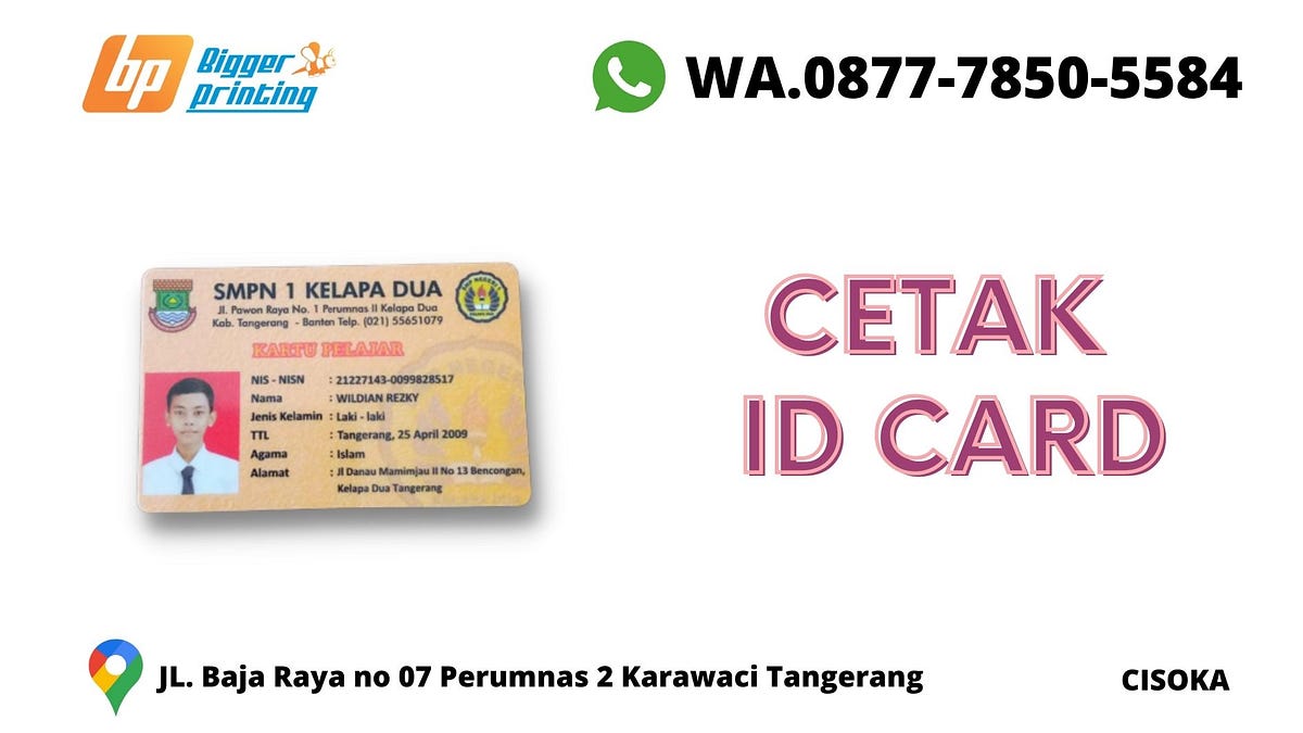 EXPRESS, WA./CALL 0877–7850–5584, Cetak Id Card di Cisoka Kab ...