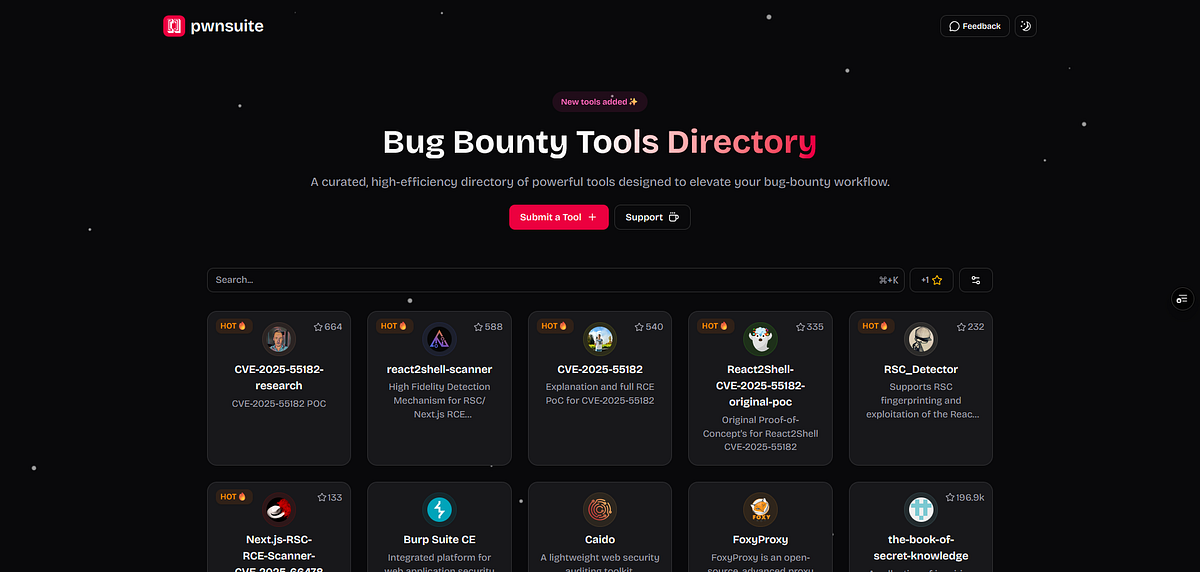 I made a Bug Bounty tool directory - Kapeka - Medium