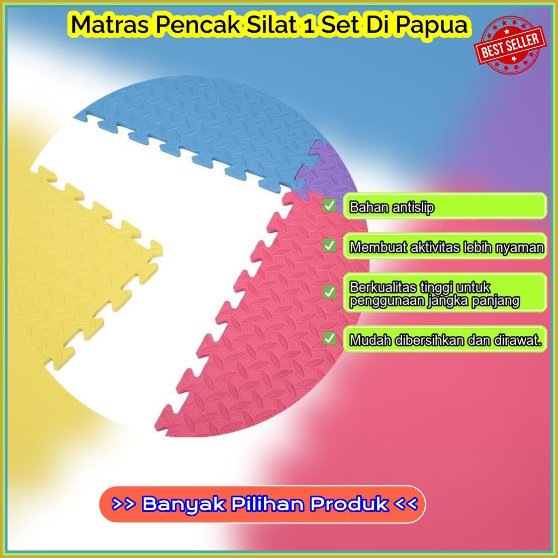 Matras Pencak Silat 1 Set Di Papua - Matras Puzzle Tebal - Medium