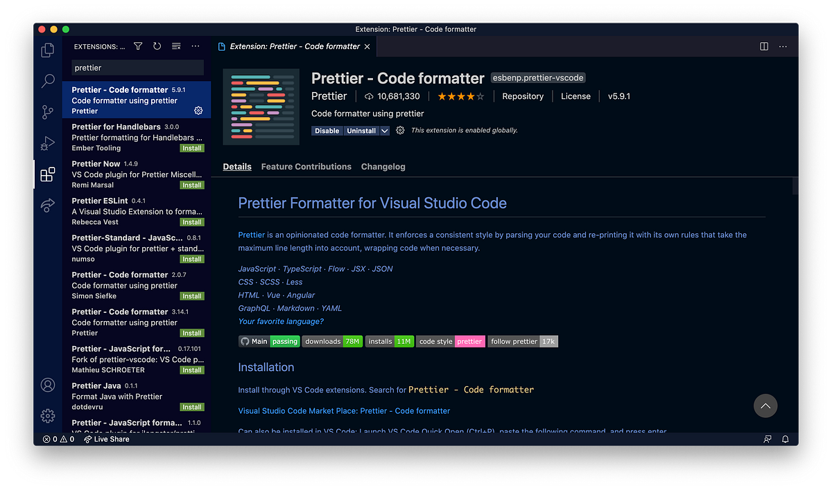 Cara setup Prettier di Visual Studio Code | by Dwi Pasca | Medium
