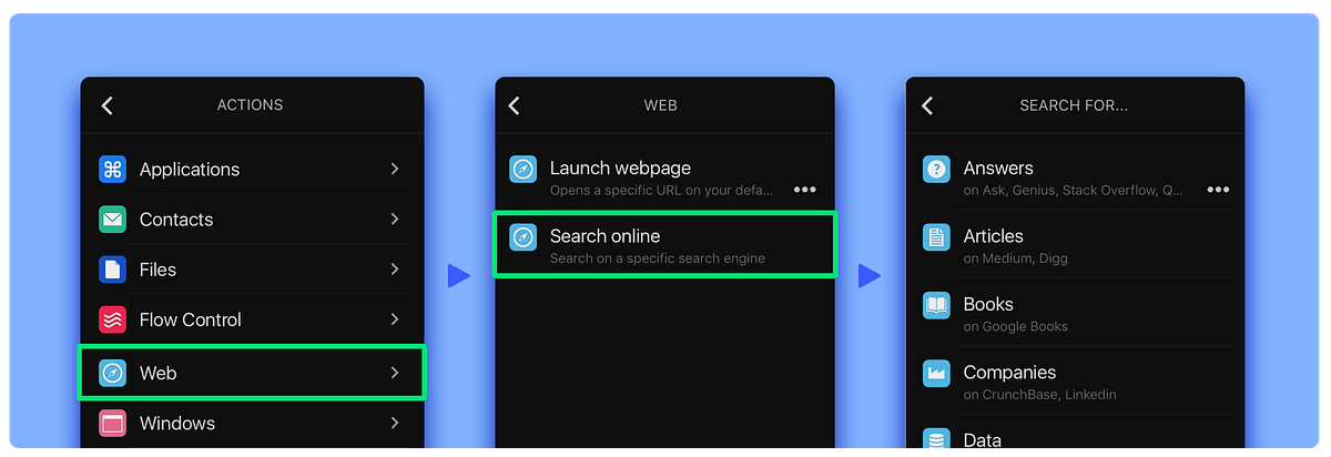 How to create custom search actions | by Alessia Mauro | Happy computing | Medium