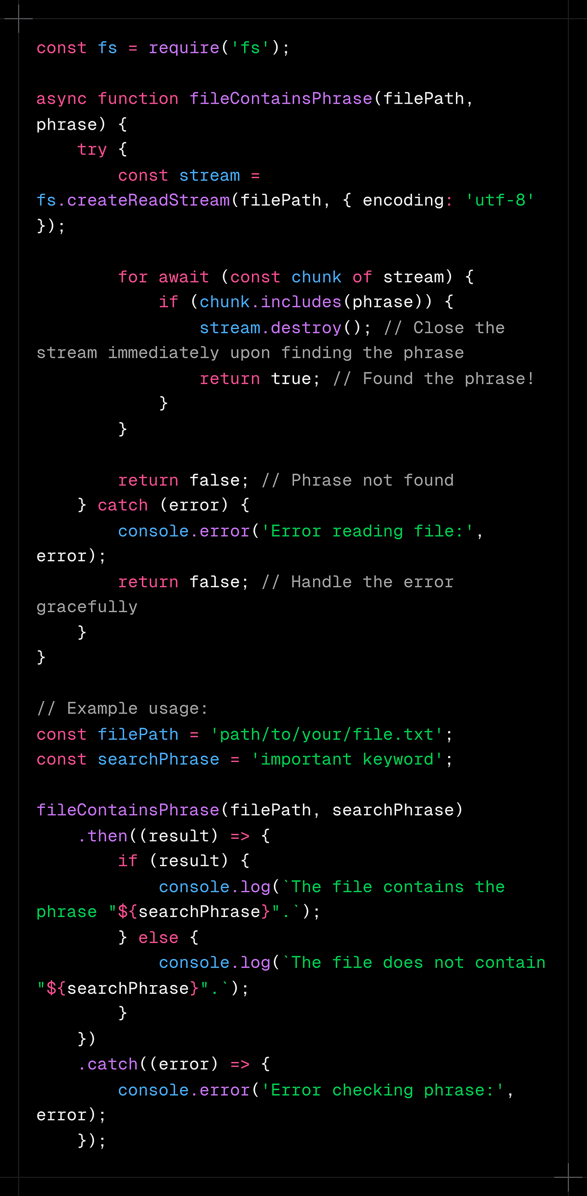 If you're working with large files, loading them entirely into memory can be inefficient and ...