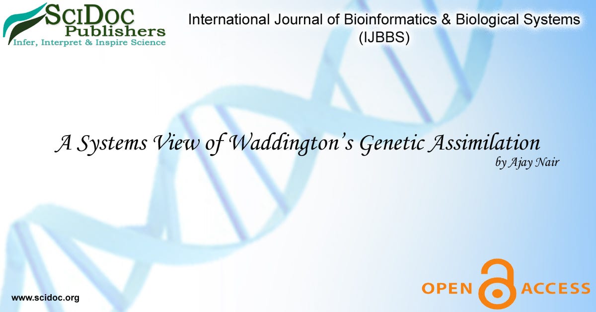 A Systems View of Waddington’s Genetic Assimilation | by SciDoc ...