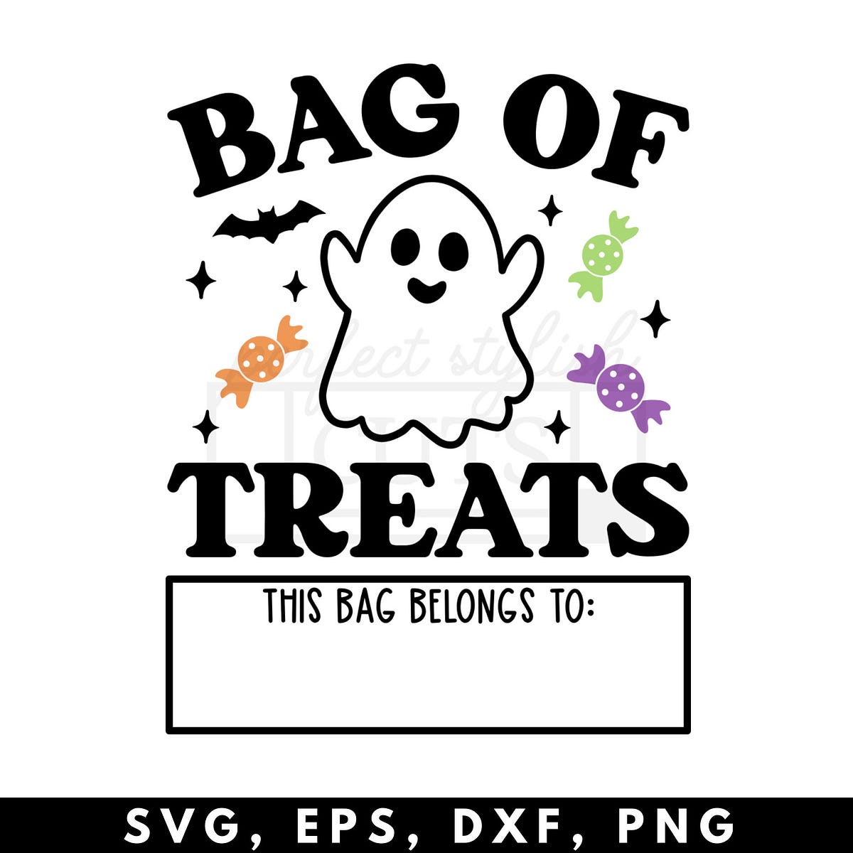 Bag Of Treats SVG, Trick Or Treat Bag Svg, Halloween Bag Svg, Candy Bag ...