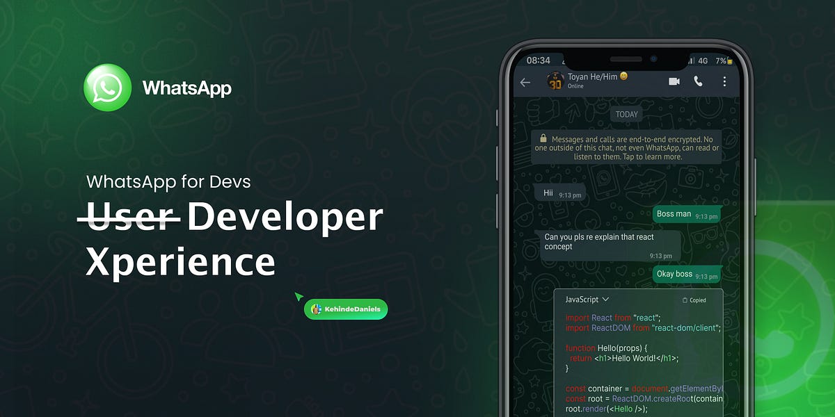 WhatsApp For Developers. Developer Experience | by Kehinde Daniels ...