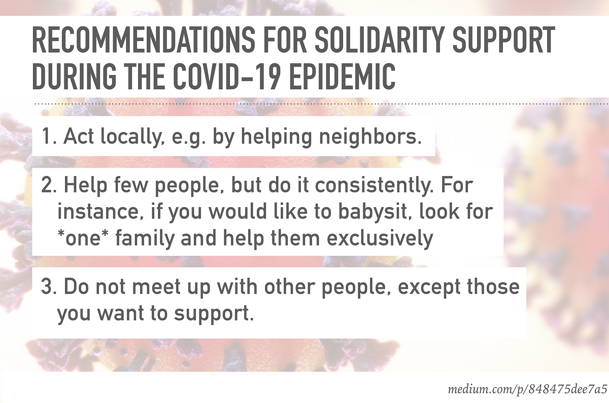 Humanity in times of COVID-19: How to help each other properly | by Ben ...