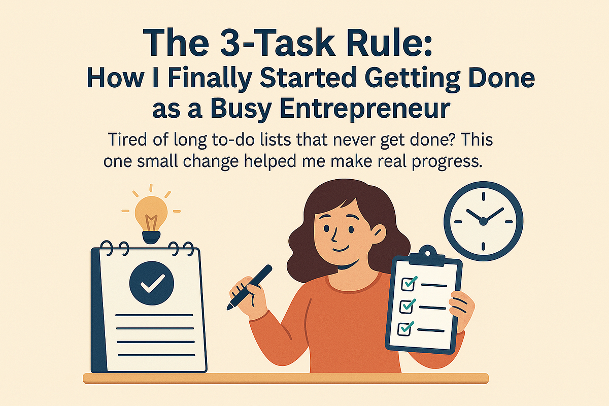 The 3-Task Rule: How I Finally Started Getting Things Done as a Busy ...
