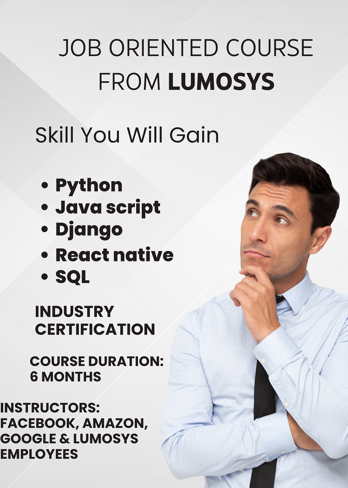 JOB ORIENTED COURSE FROM LUMOSYS - Eswaralalcaactuary - Medium