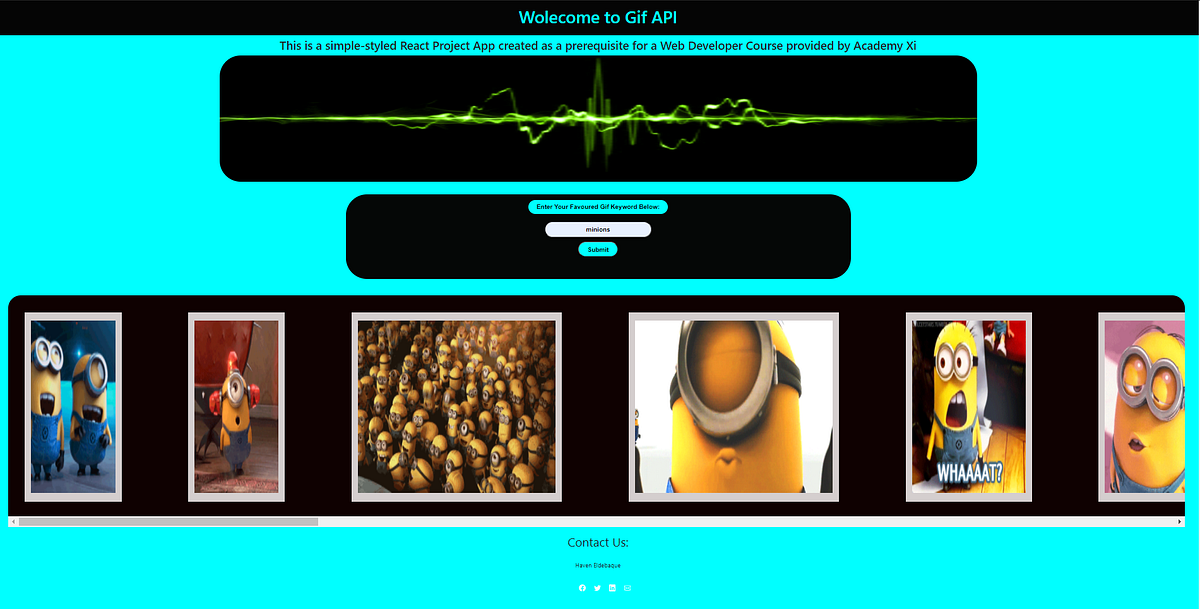 React Project Gif API - Haven Eldebaque - Medium