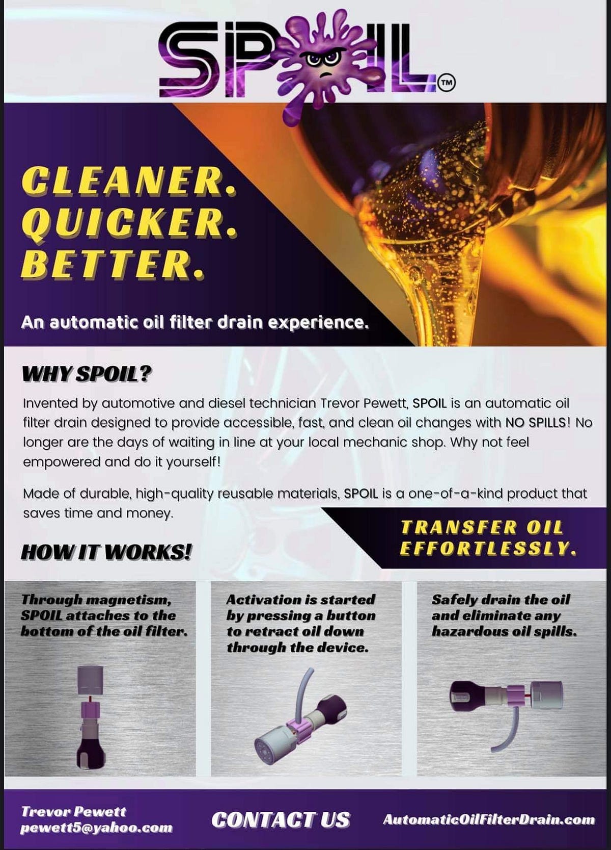 Finally a way to prevent oil from splashing everywhere when you change ...