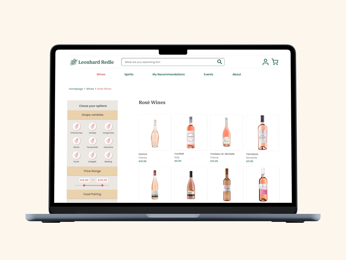 Responsive E-Commerce Website for a Wine and Liquor Shop | by Maria ...