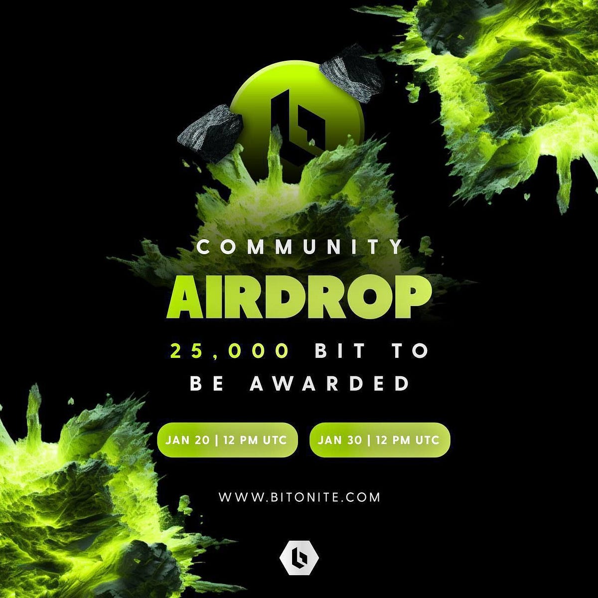 🕵️‍♂️ Bitonite Airdrop 🙂 Total Airdrop Pool: 25,000 BIT (~$25,000) 💲 ...